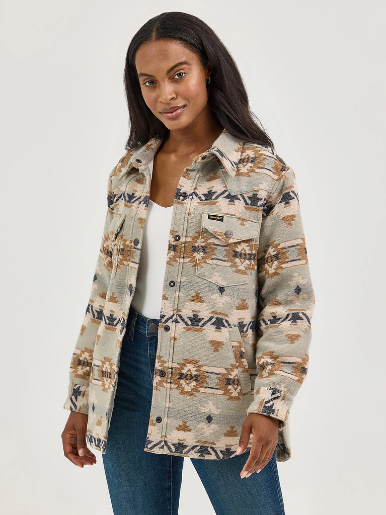 Women's Wrangler Retro Aztec Shacket | Let's Ride Boots and Apparel