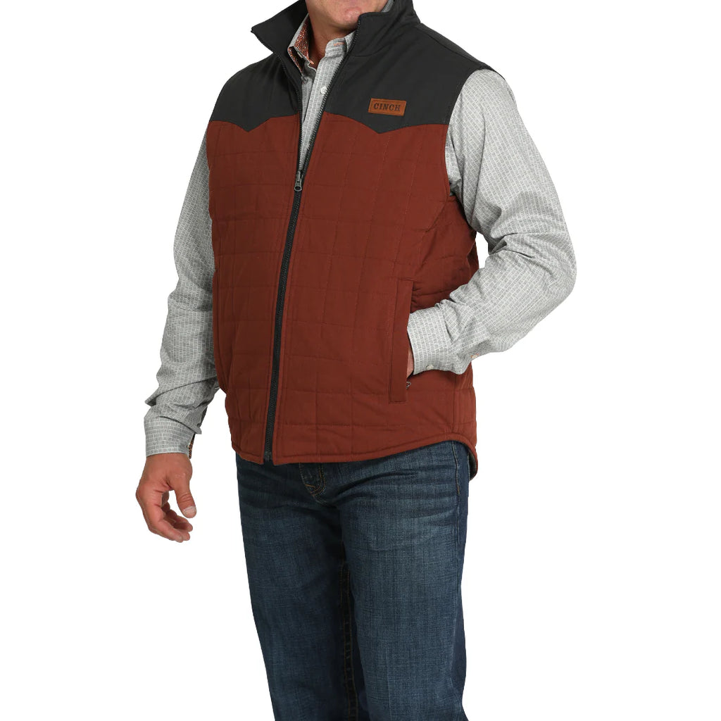 Men's Cinch Brown/Aztec Reversible Vest | Let's Ride Boots and Apparel
